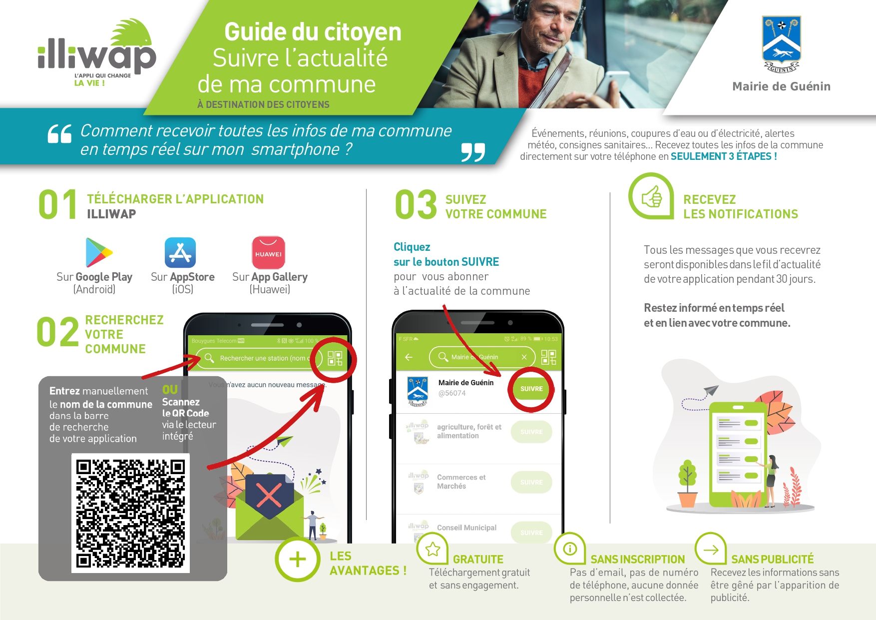Illiwap ! l'application citoyenne - Mairie de Guénin (56)