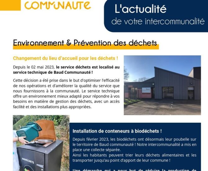 L'actualité de votre intercommunalité - Mairie de Guénin (56)