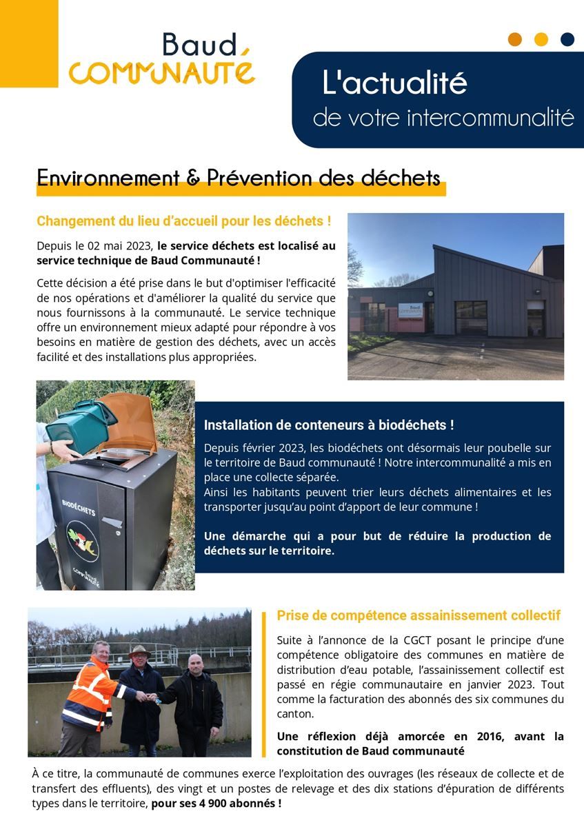 L'actualité de votre intercommunalité - Mairie de Guénin (56)